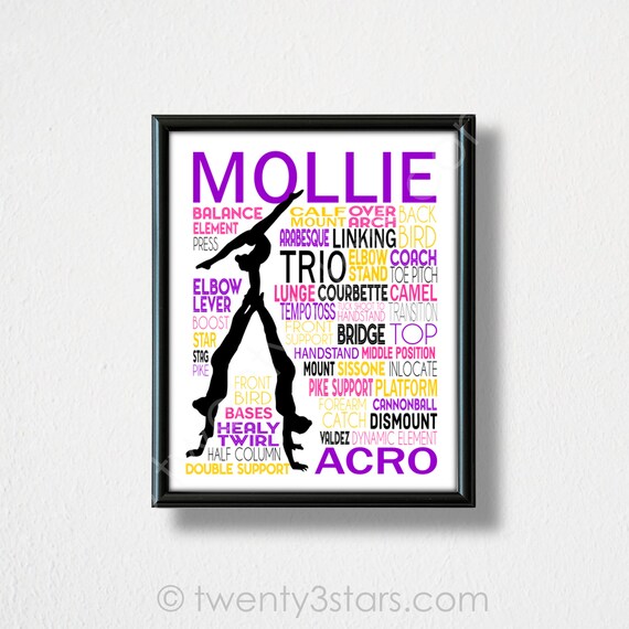 Acro Trio Poster Acro Trio Art Acro Gymnastics Gift Gift | Etsy UK