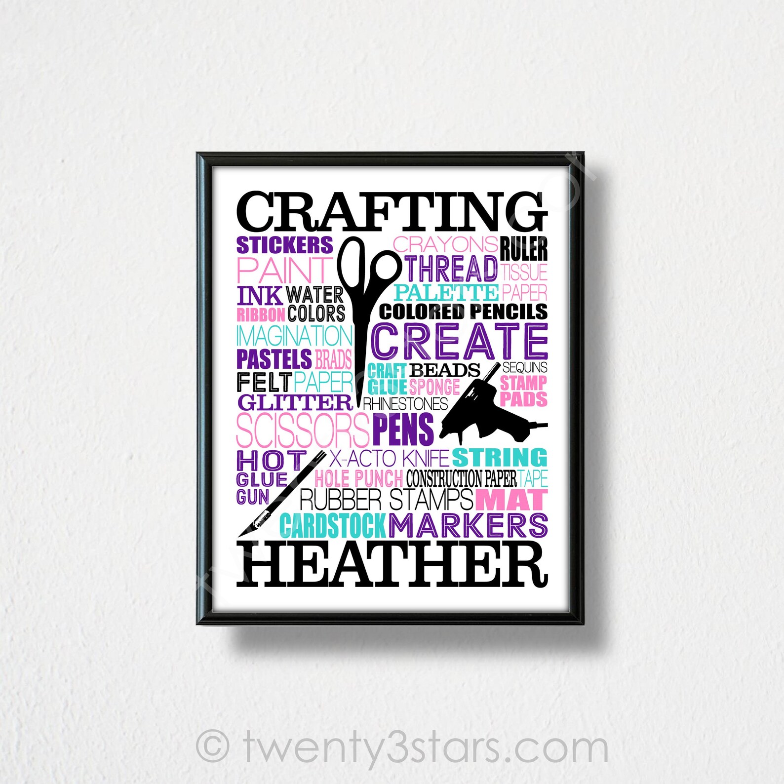 Crafter Typography Poster Crafting Gift Craft Artist Gift - Etsy