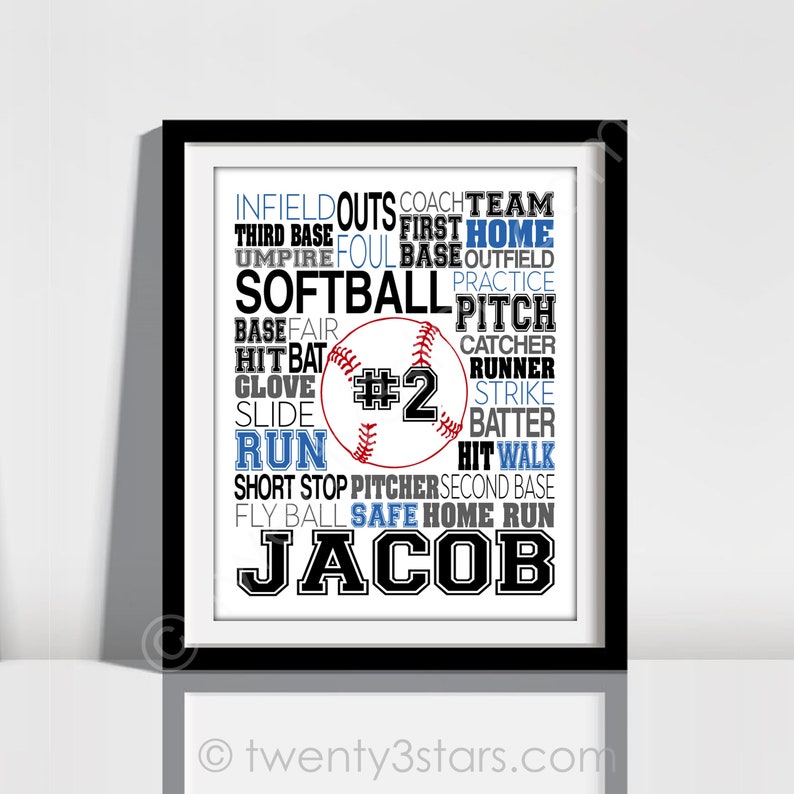 Baseball Pitcher Poster Boy's Baseball Room Art Baseball - Etsy