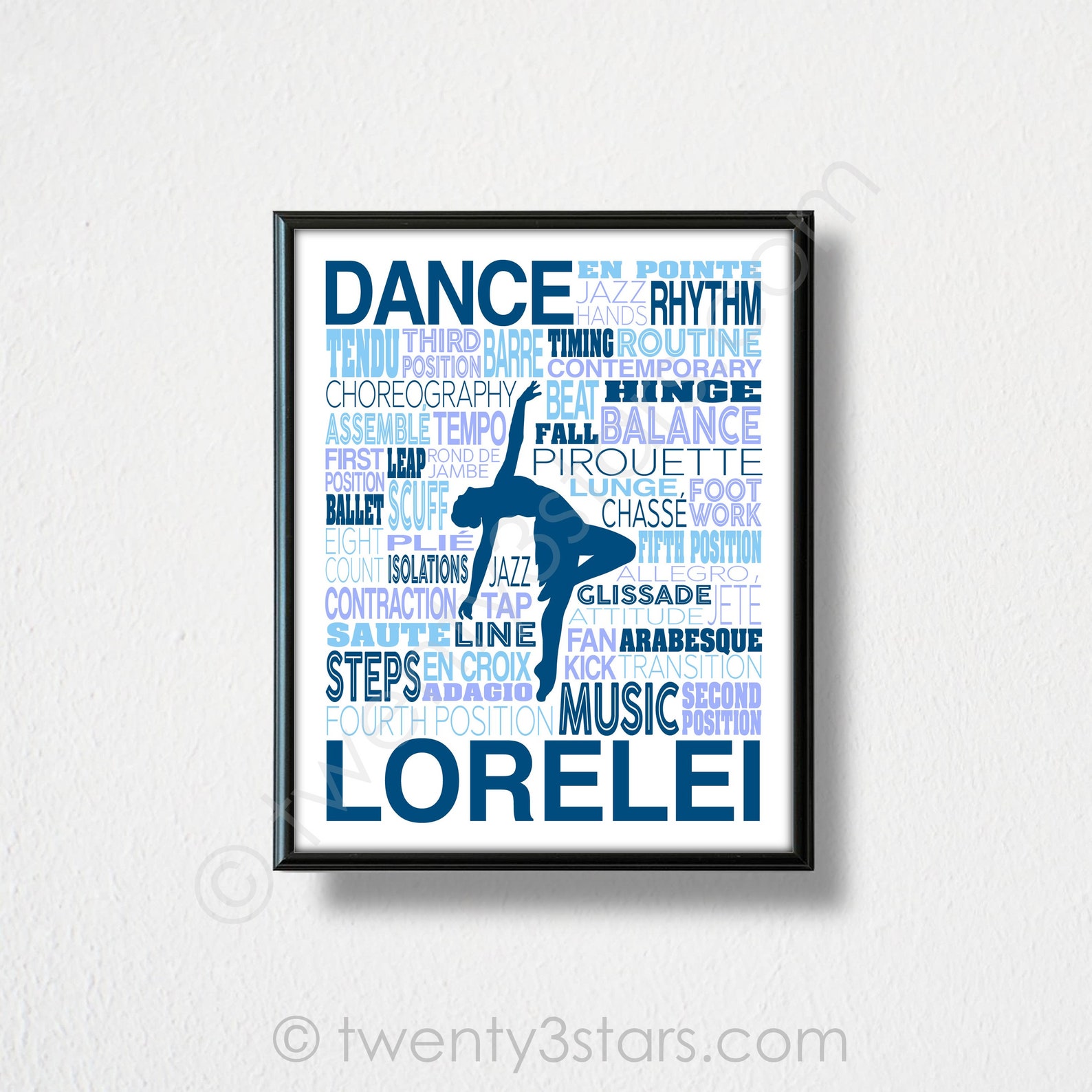 Dance Typography Poster Gift for Dancer Dance Team Art - Etsy