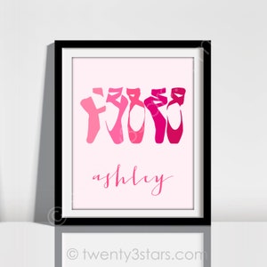 Ballerina Word Art, Ballet Wall Art, Personalized Gift for Ballerina ...