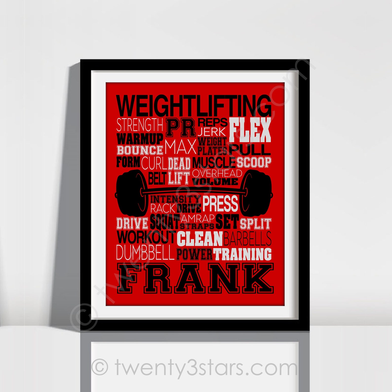 Custom Weightlifting Poster Body Builder Wall Art Weight - Etsy