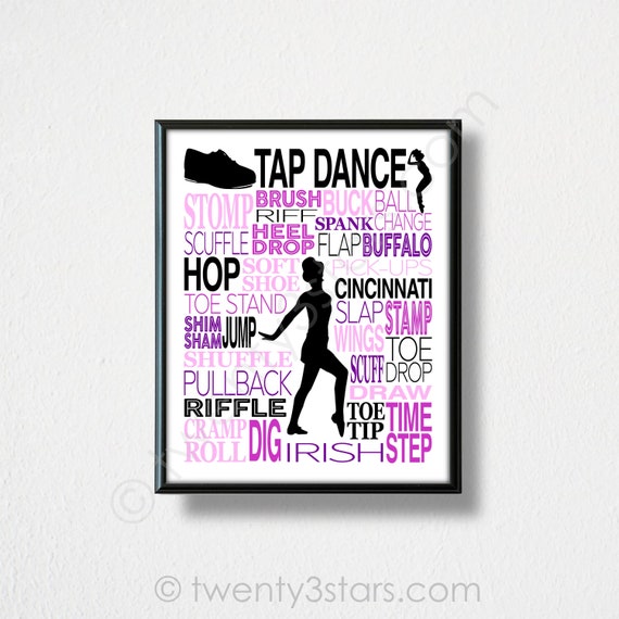 Tap Dance Word Art Tap Dancer Art Tap Dancer Gift Tap - Etsy