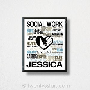 Case Manager Poster, Social Worker Gift, Gift for LCSW Graduate, Social ...
