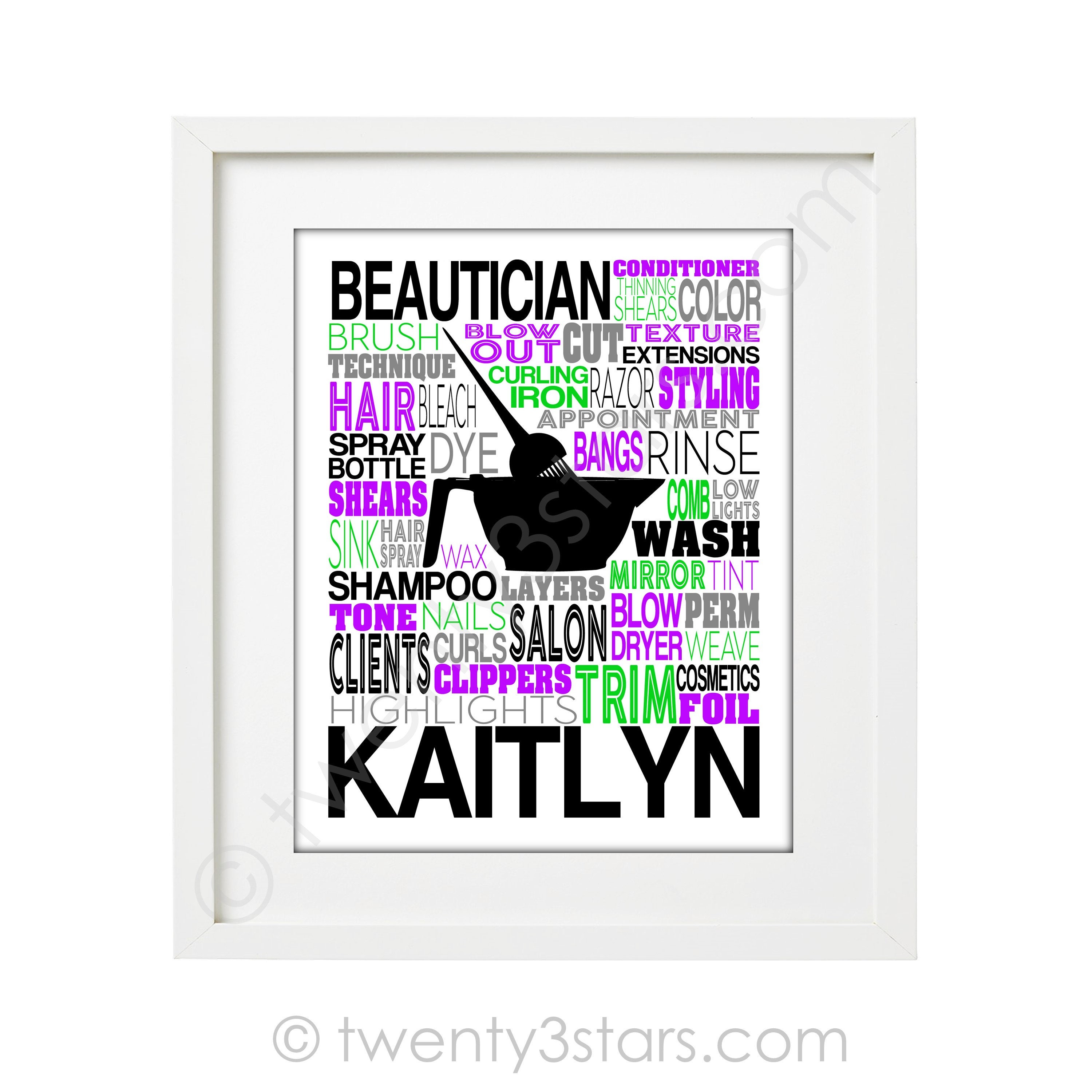 Cosmetologist Poster Hairdresser Wall Art Hair Stylist - Etsy UK