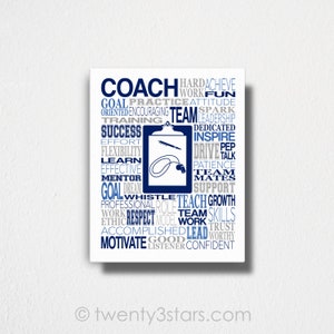 Coach Word Art, Coaching Gift, Teacher Poster, Coach Art, Gift for ...