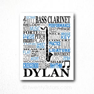 Personalized Bassoon Typography Poster: Custom Art Gift - Etsy