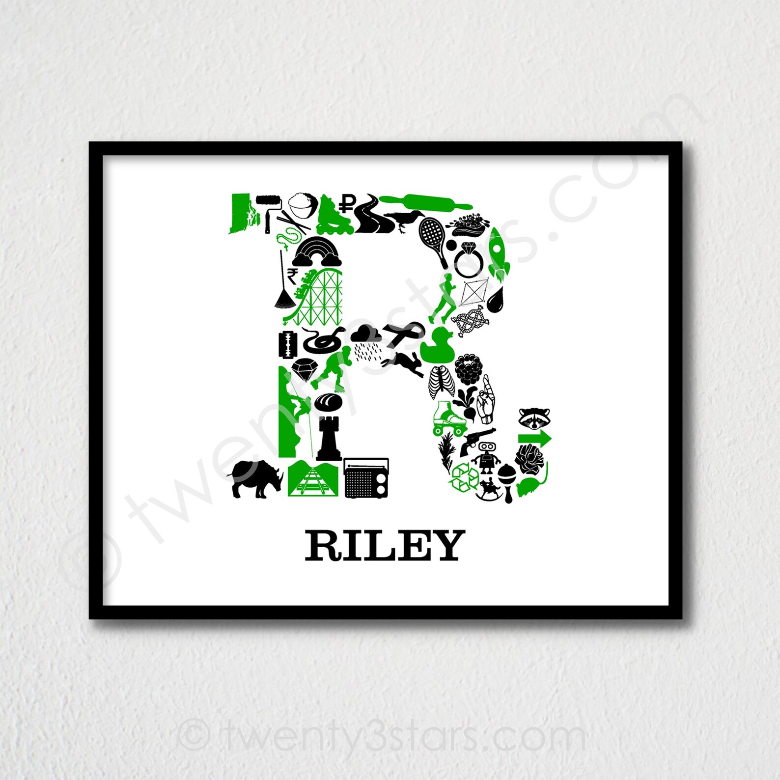 Letter R Poster Letter R is for Art R Nursery Wall Art - Etsy