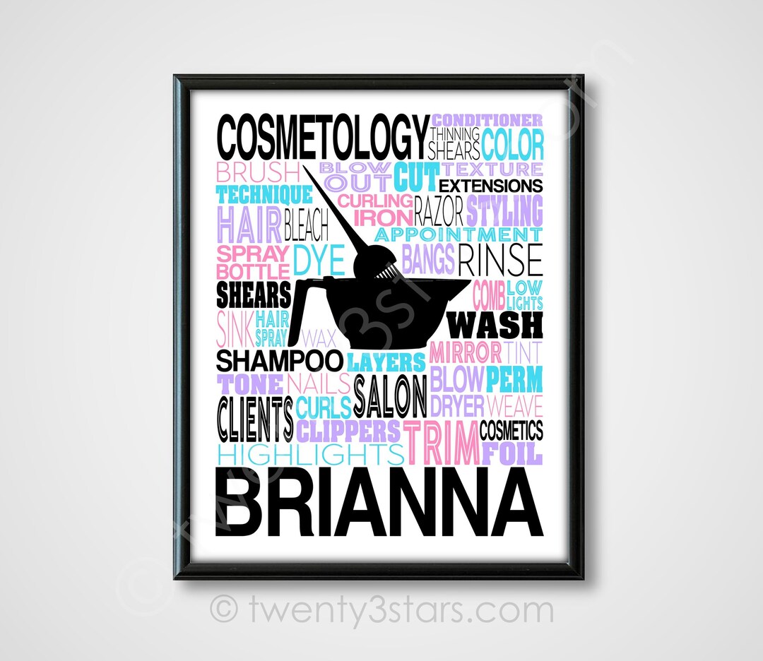 Cosmetologist Poster Hairdresser Wall Art Hair Stylist - Etsy UK