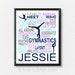 Gymnastics Word Art Poster Gymnastics Gift Gift for - Etsy