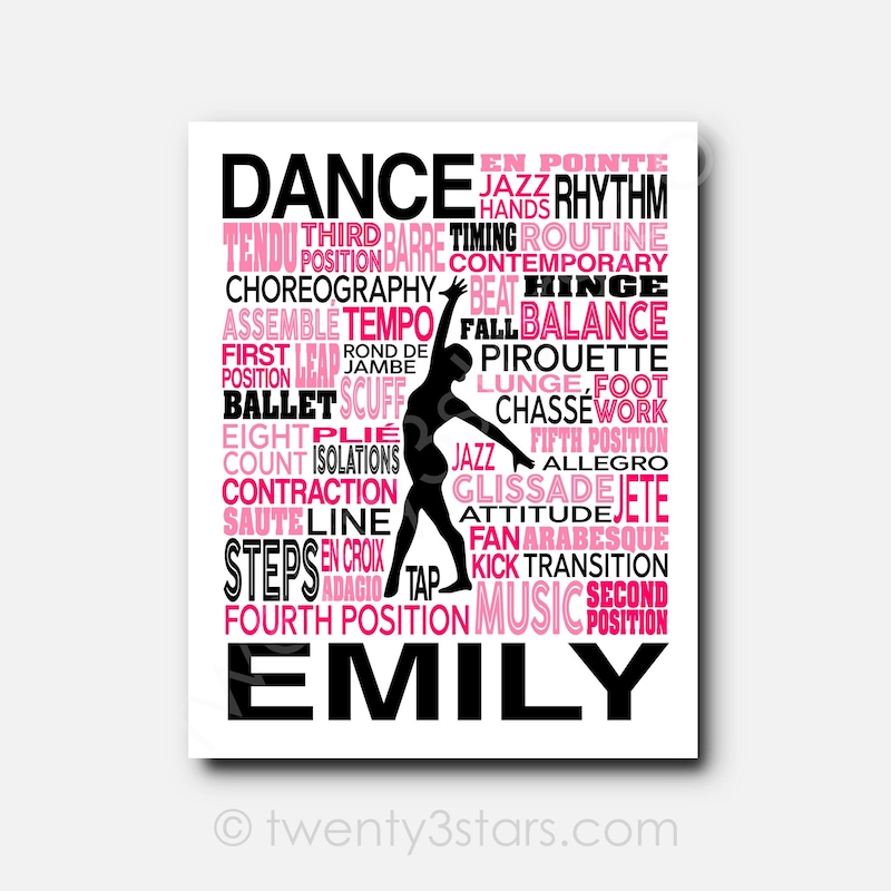 Word Cloud Dancer - Etsy