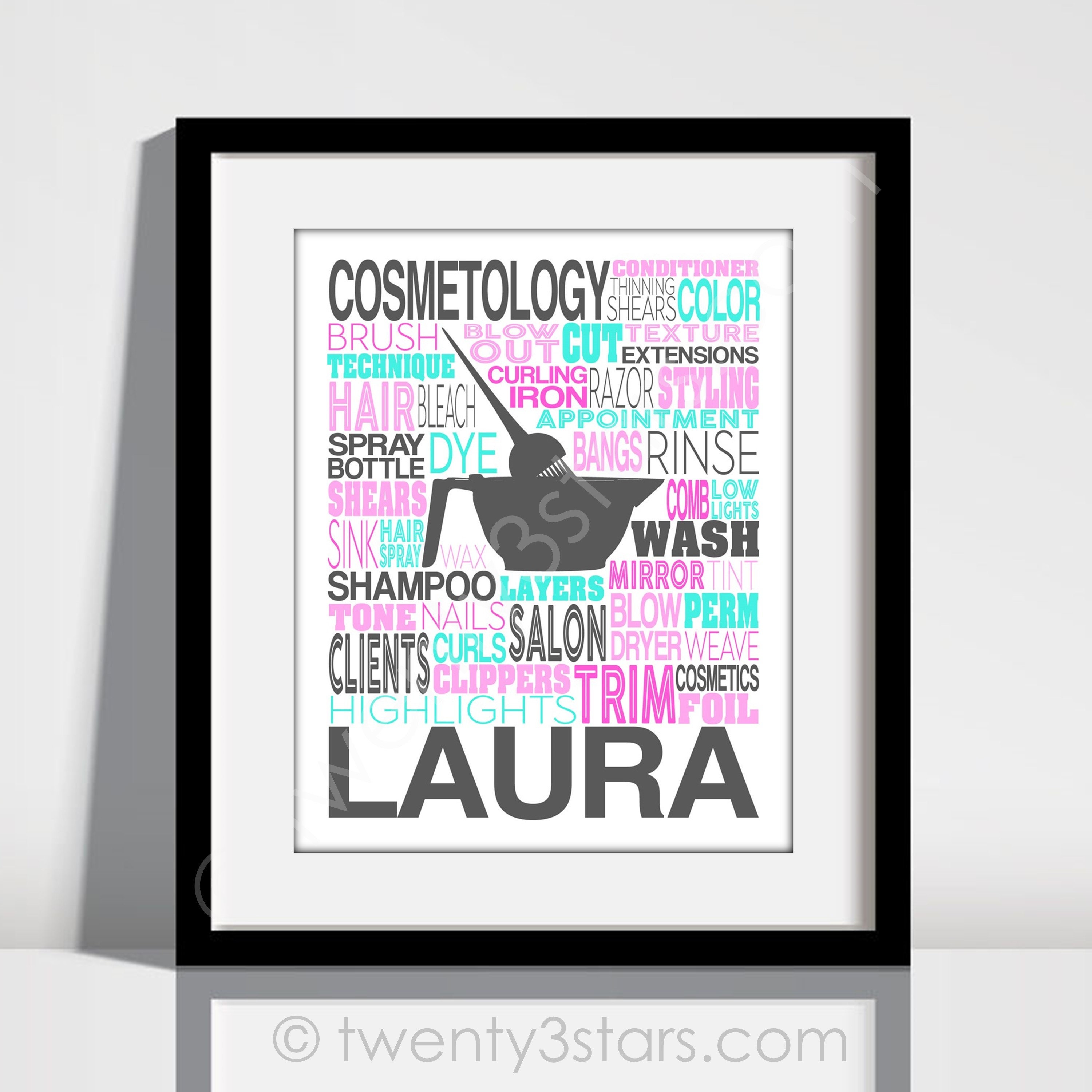 Cosmetologist Poster Hairdresser Wall Art Hair Stylist - Etsy UK