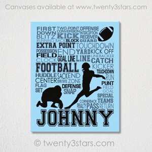 Football Kicker Art Football Typography Poster Football Team | Etsy