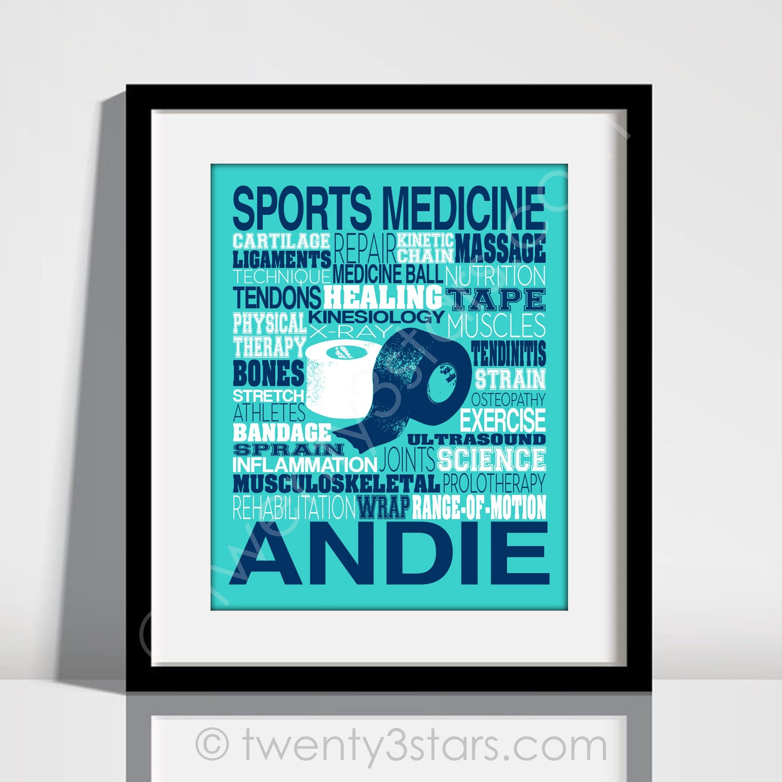 Sports Medicine Typography Poster Advanced Sports Medicine | Etsy