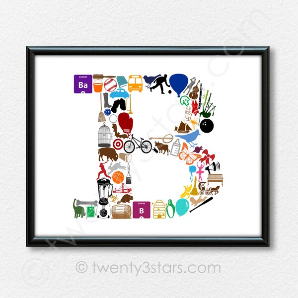 Letter B Poster - Etsy