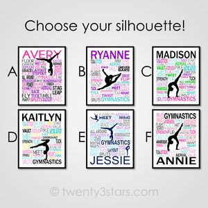 Gymnastics Word Art Poster, Gymnastics Gift, Gift for Gymnasts ...