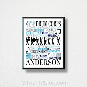 Custom Pit Percussion Poster: Marching Band Front Ensemble Art Print - Etsy