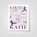Custom Karate Typography Art Print: Martial Arts Gift - Etsy