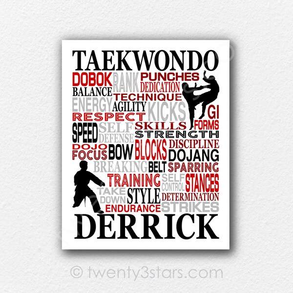 Taekwondo Wall Art - Etsy