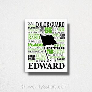 Personalized Color Guard Poster: Custom Marching Band Wall Art - Etsy
