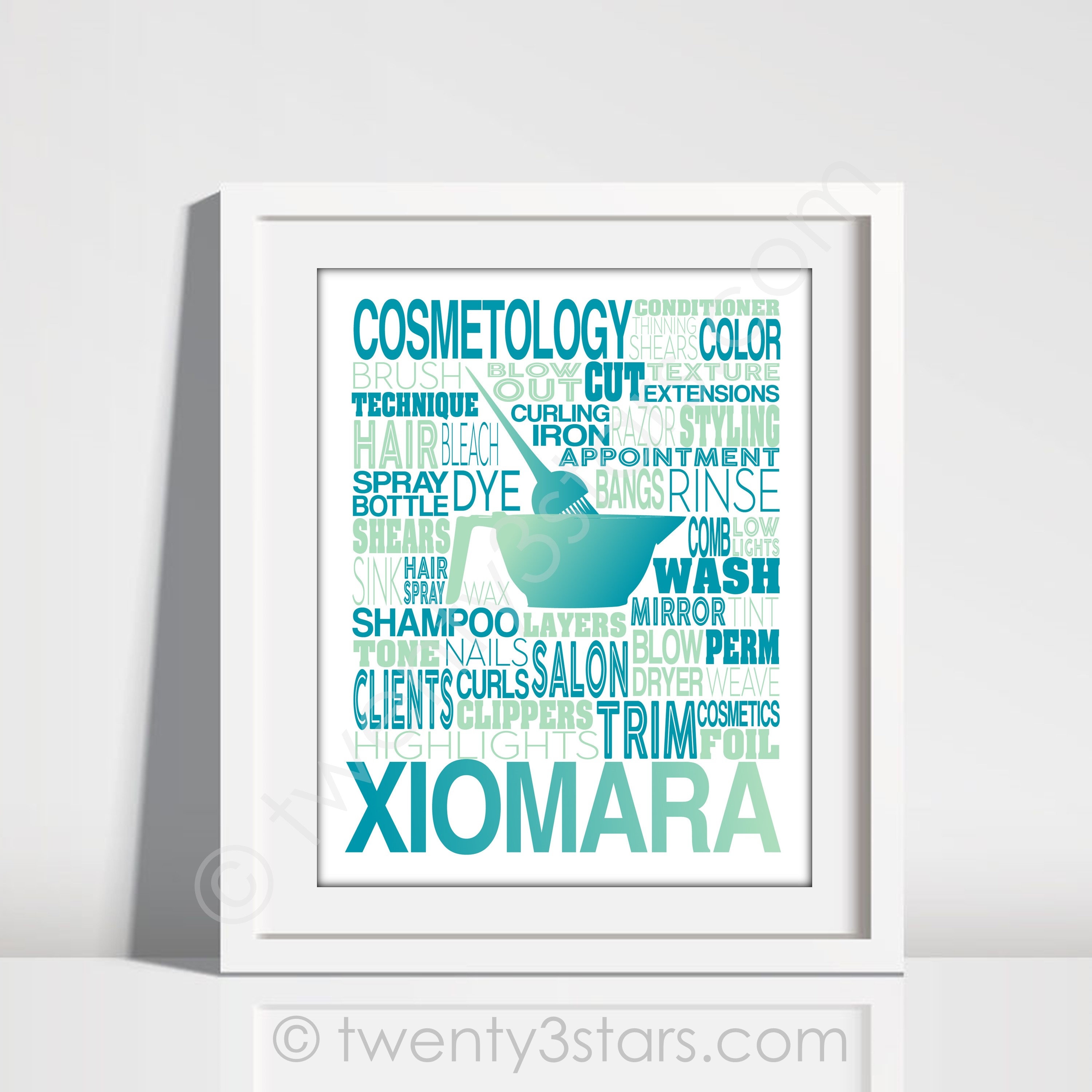 Cosmetologist Poster Hairdresser Wall Art Hair Stylist | Etsy