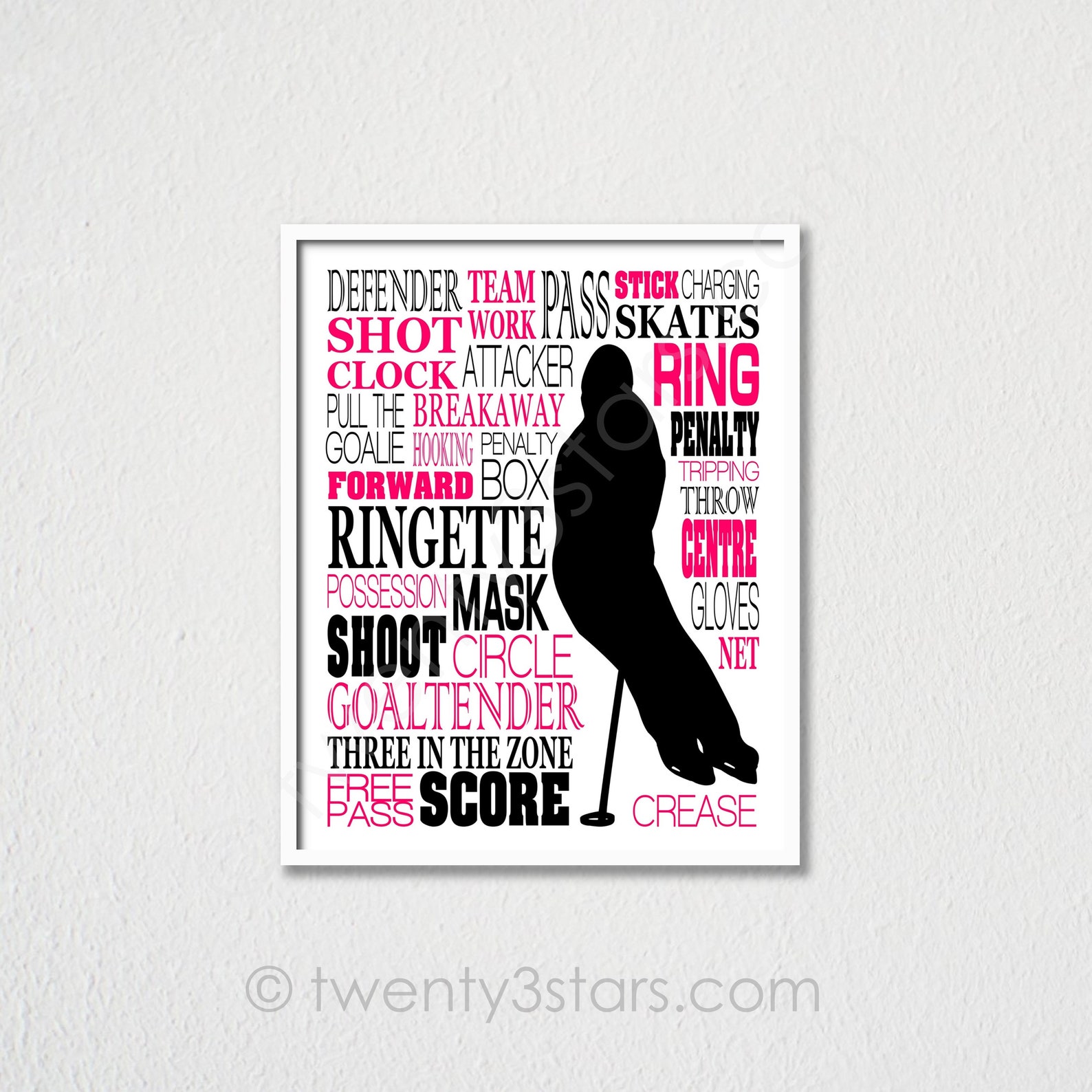 Ringette Art Girls Ringette Gift Gift for Ringette Player | Etsy