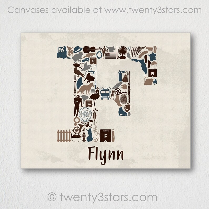 Letter F Poster Letter F is for Art F Nursery Wall Art - Etsy