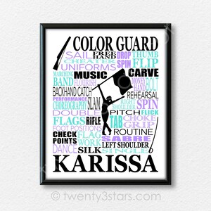 Personalized Color Guard Poster: Custom Marching Band Wall Art - Etsy