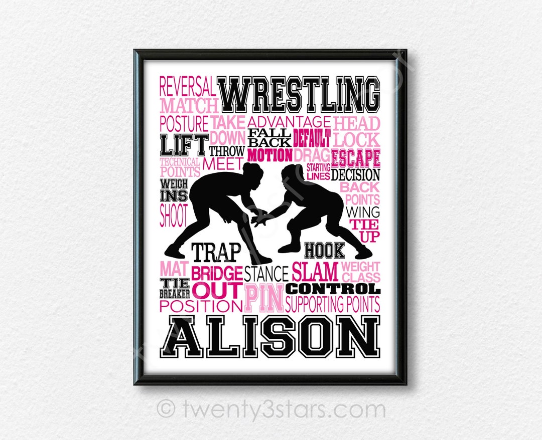 Custom Girl's Wrestling Poster Wrestler Art Wrestler - Etsy