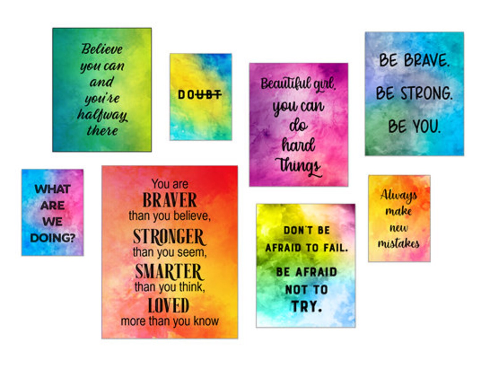 Any Quote on Watercolor Background Poster Custom Quote Art - Etsy