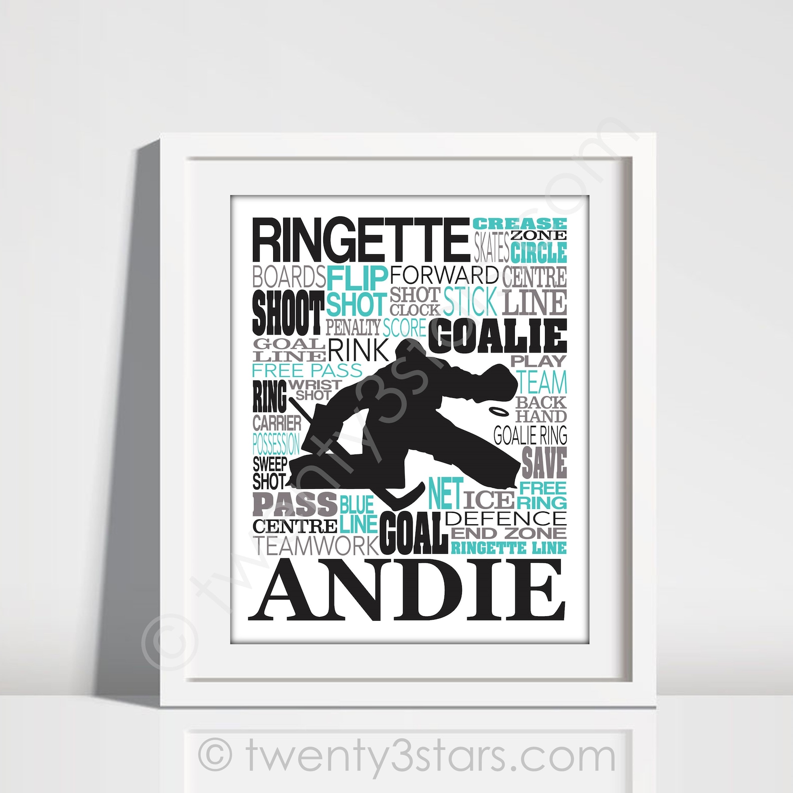 Ringette Team Art Print - Personalized Colors and Names - Etsy Canada