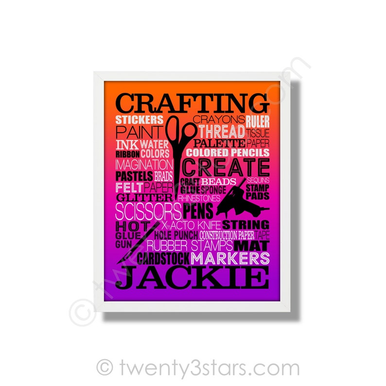 Crafter Typography Poster Crafting Gift Craft Artist Gift - Etsy
