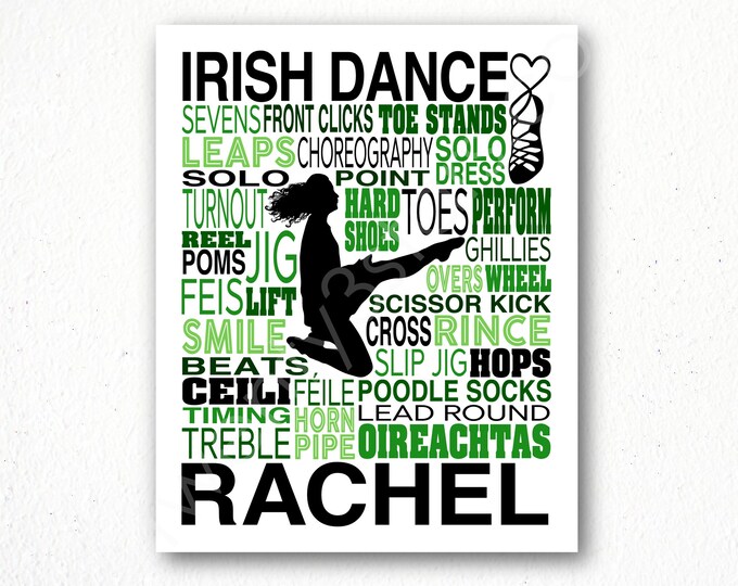 11x14 Irish Dancer POSTER - Etsy