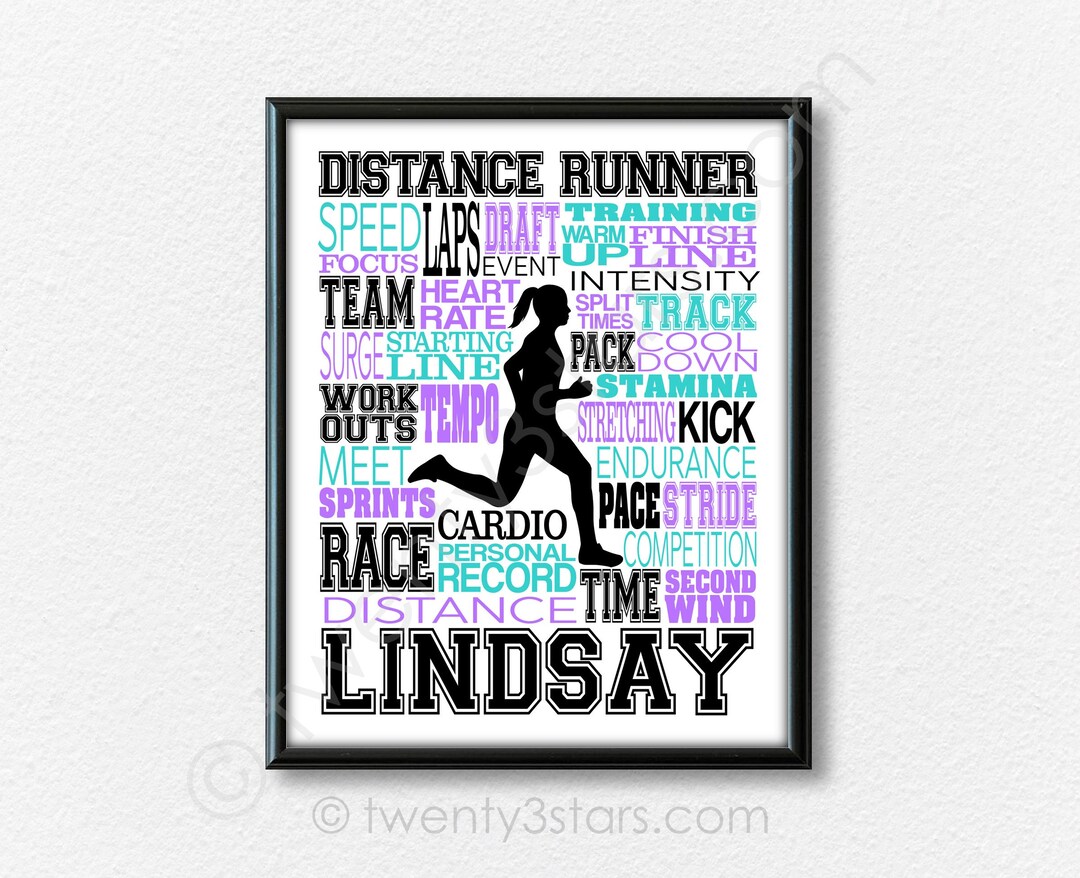 Women's Running Poster Distance Runner's Room Art - Etsy