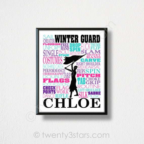 Winter Guard Poster Winter Guard Wall Art Winterguard Team | Etsy