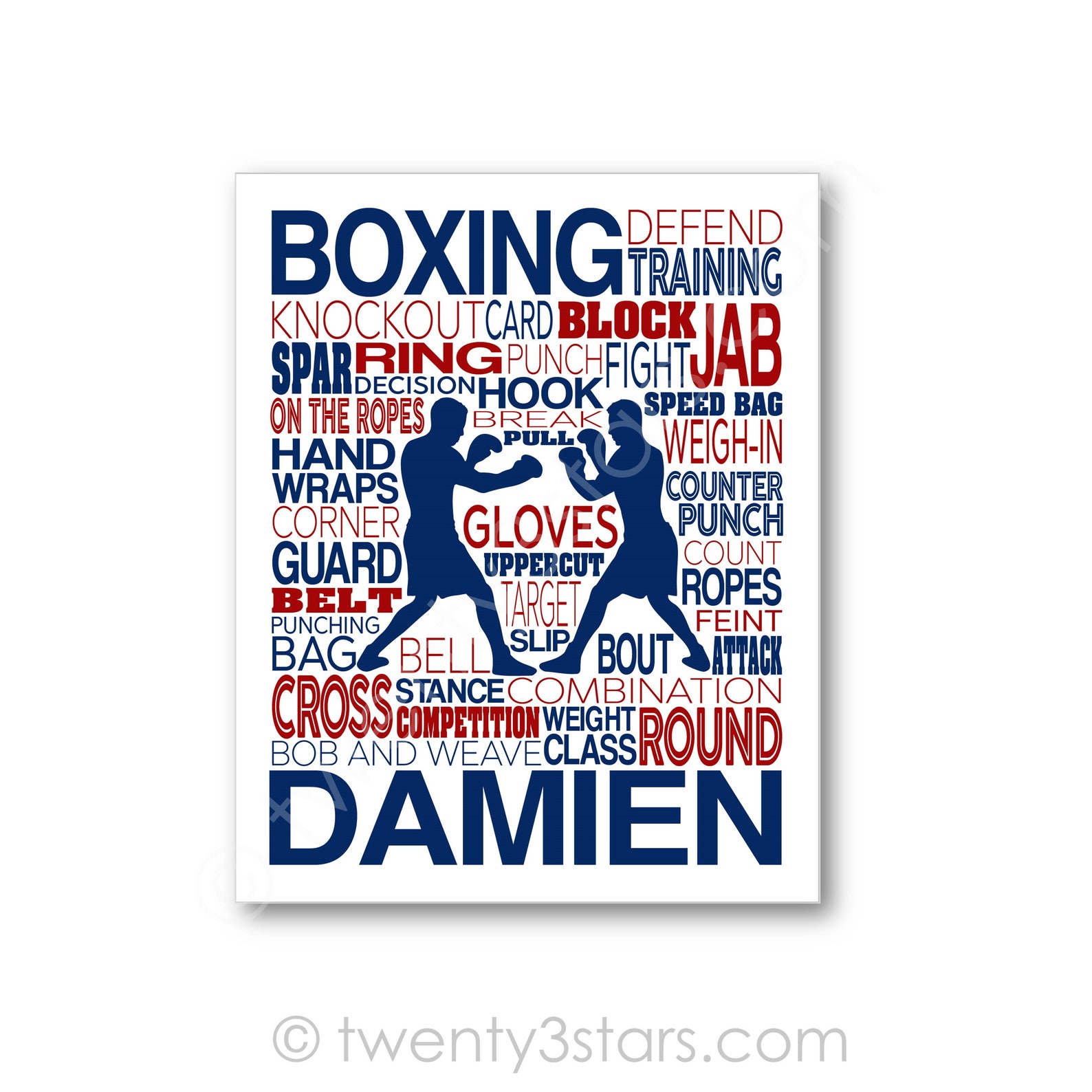 Women's Boxing Poster Boxing Typography Boxer Gift Gift - Etsy