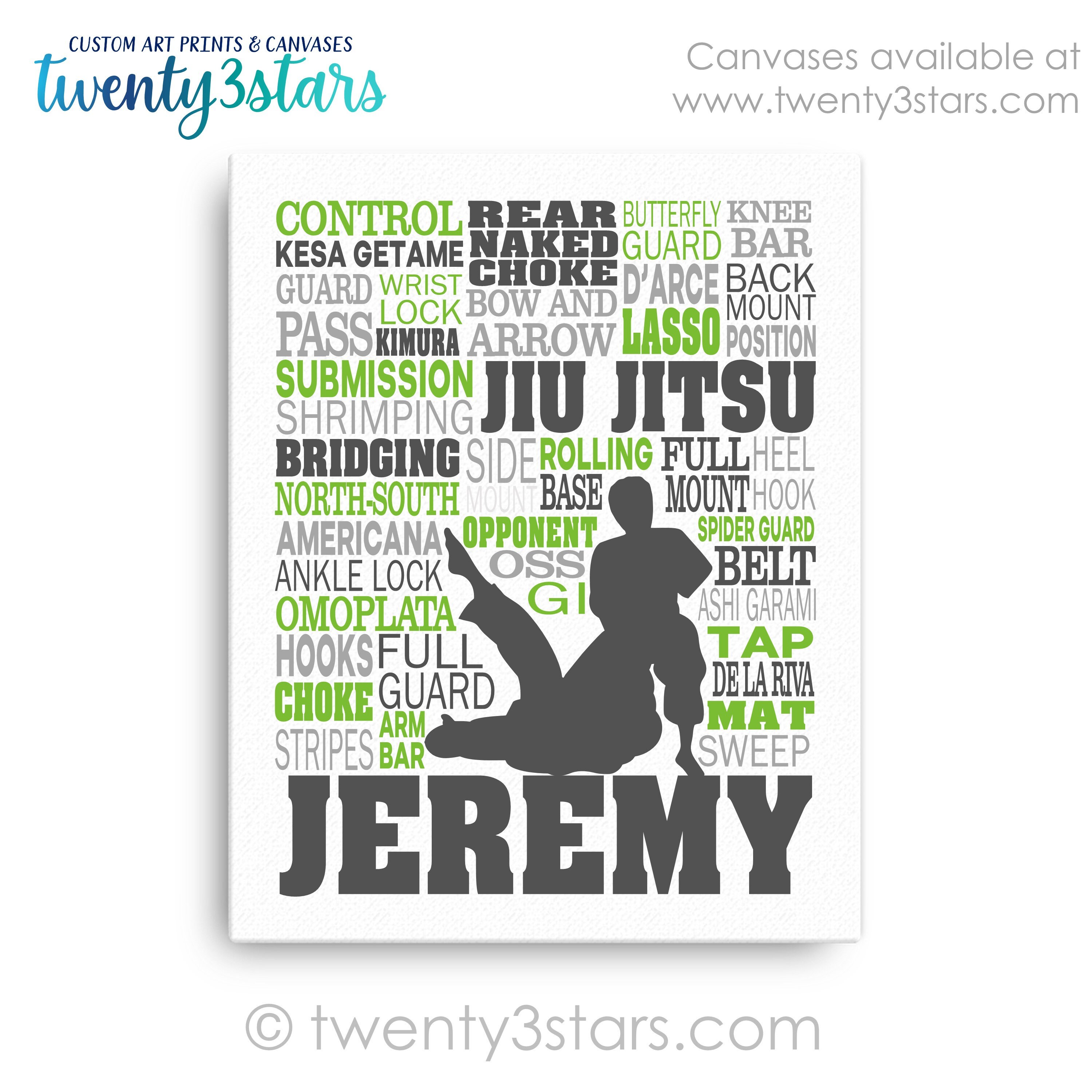 Jiu Jitsu Word Art Jiu Jitsu Gift Gift for Martial Artist | Etsy