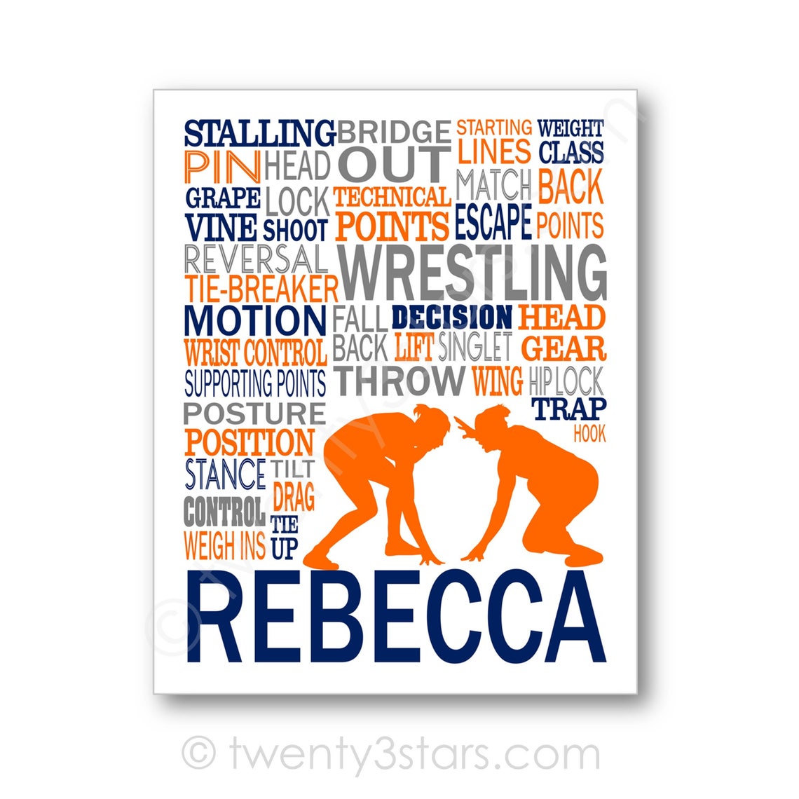 Custom Girl's Wrestling Poster Wrestler Art Wrestler - Etsy