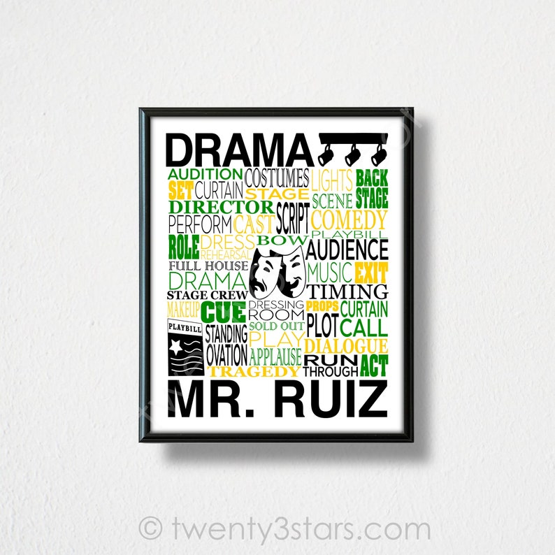 Drama Teacher Gift Theatre Teacher Gift Gift for Acting - Etsy