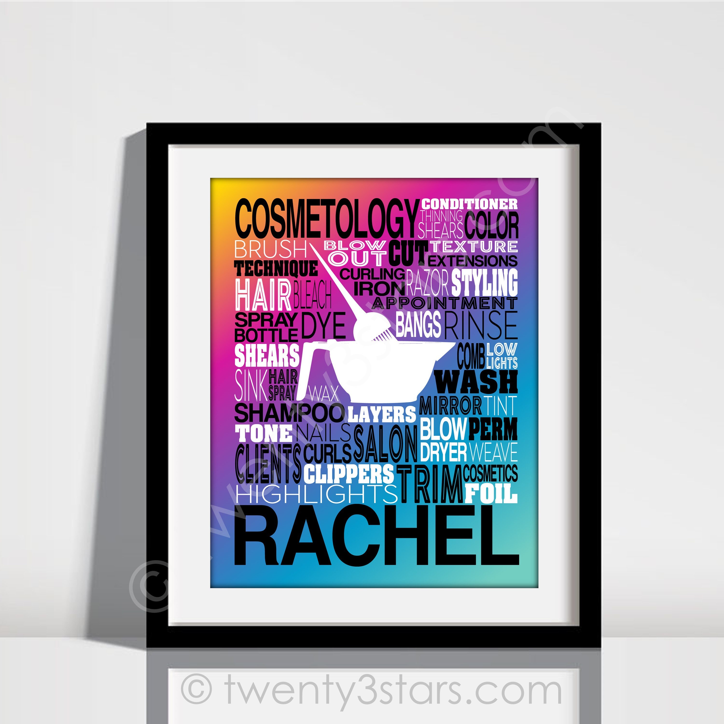 Cosmetologist Poster Hairdresser Wall Art Hair Stylist | Etsy