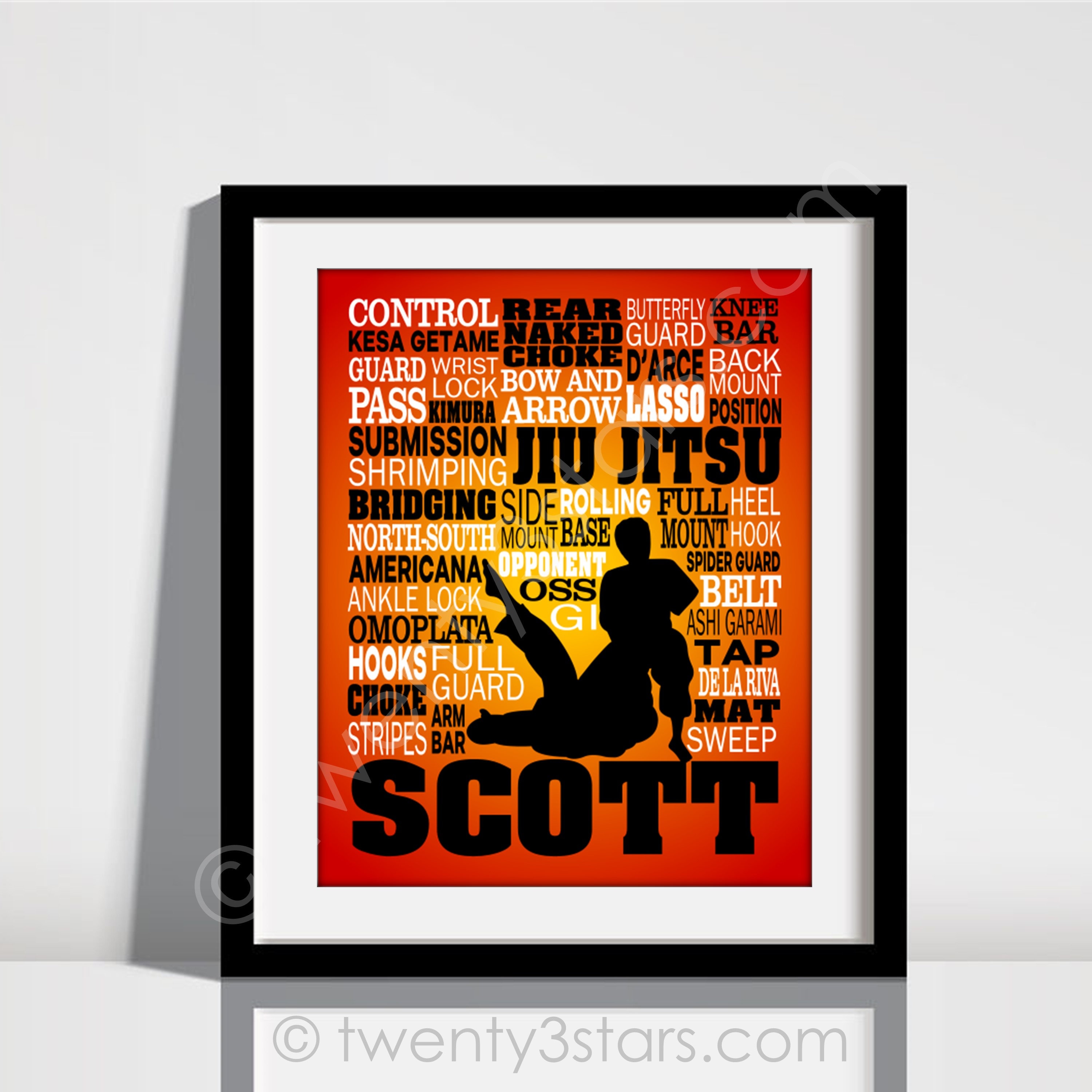 Jiu Jitsu Word Art Jiu Jitsu Gift Gift for Martial Artist - Etsy UK