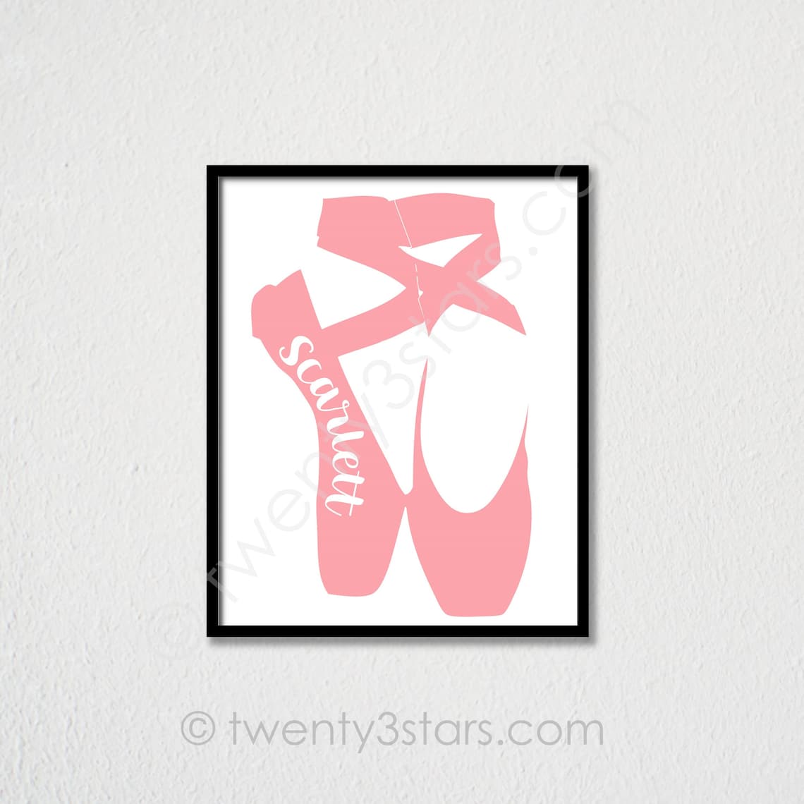 Ballet Slippers Poster Ballerina Art Personalized Ballerina | Etsy