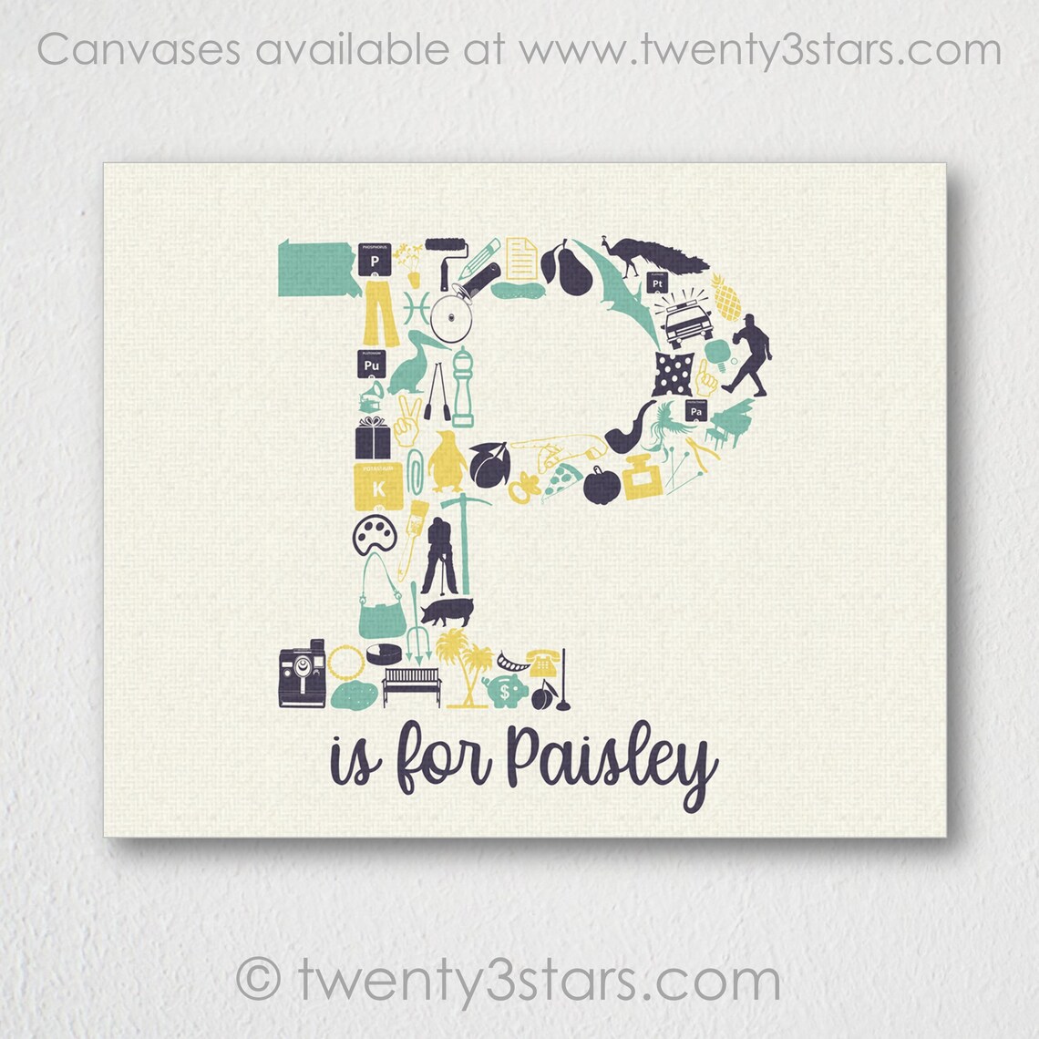 Letter P Poster Letter P is for Art P Nursery Wall Art - Etsy Canada