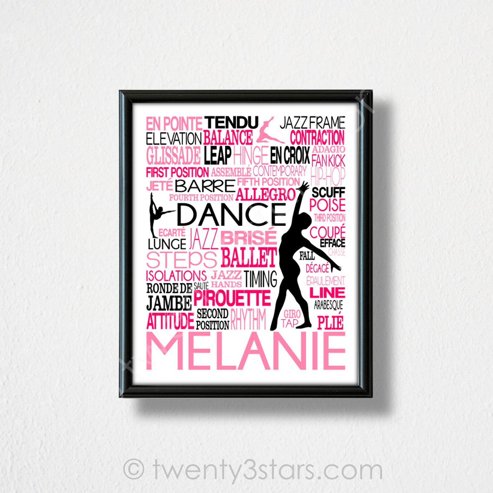 Dance Typography Poster Gift for Dancer Dance Team Art | Etsy