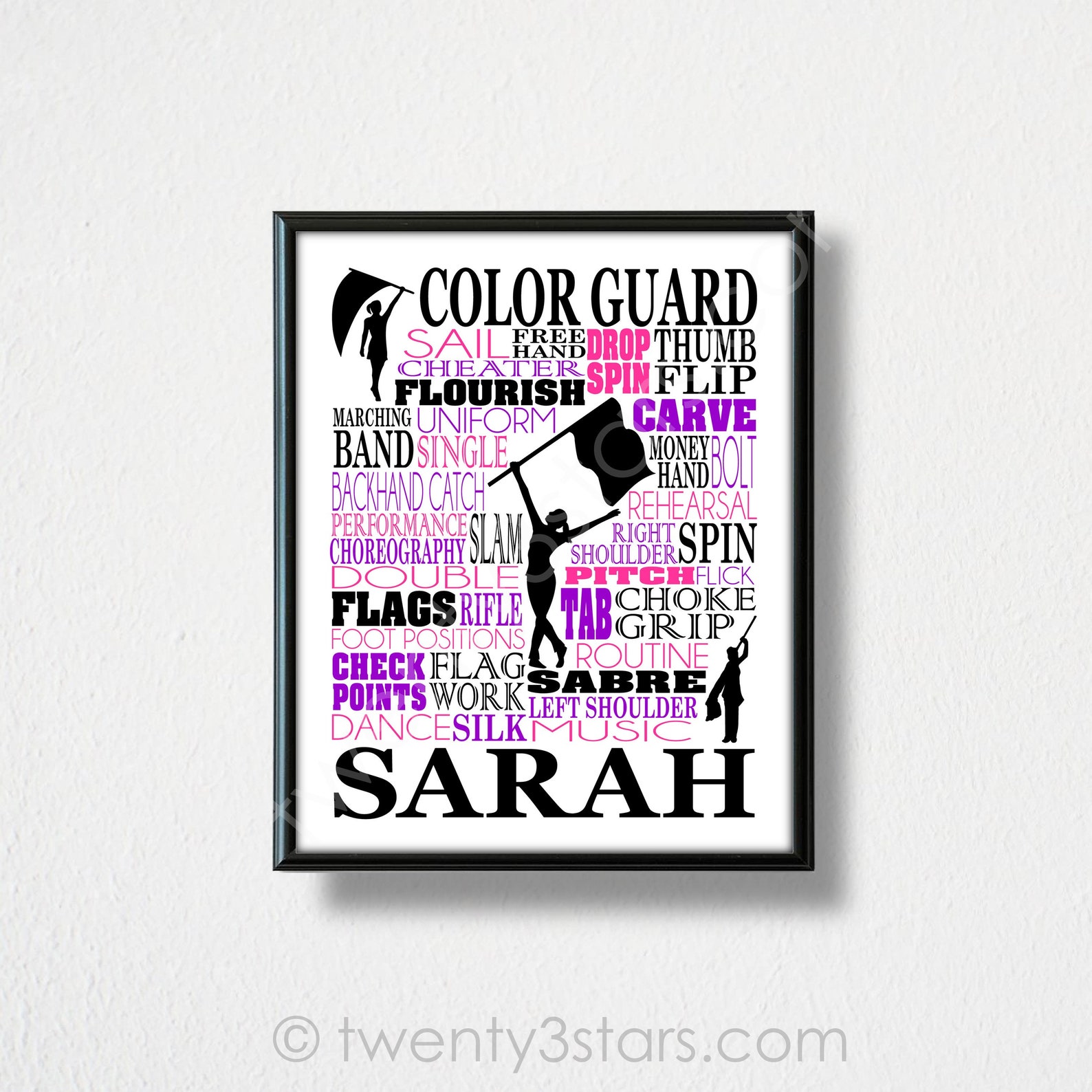 Custom Colorguard Poster Color Guard Wall Art Color Guard - Etsy