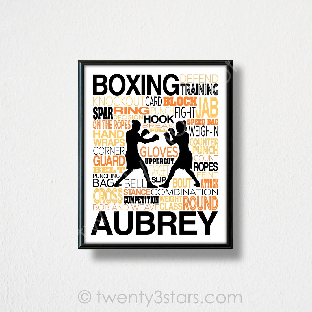 Women's Boxing Poster Boxing Typography Boxer Gift Gift - Etsy
