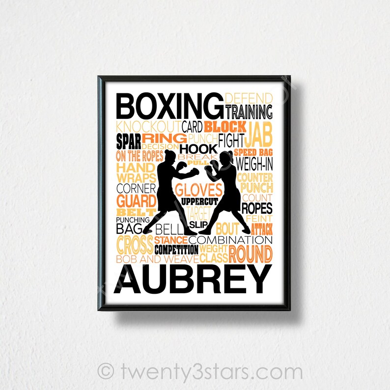 Women's Boxing Poster Boxing Typography Boxer Gift Gift - Etsy