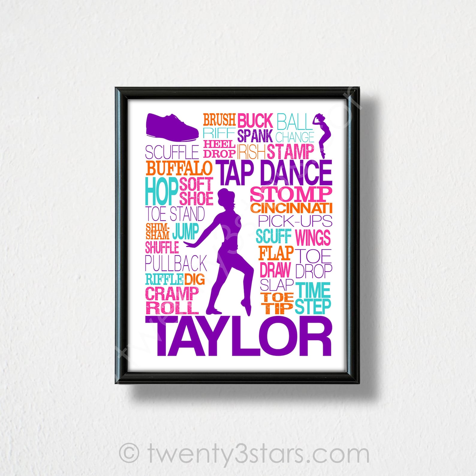 Tap Dance Typography Poster Tap Dancer Art Tap Dancer Gift - Etsy