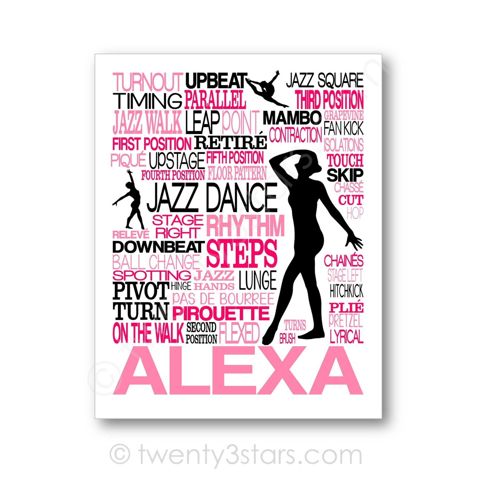 Dance Typography Poster Gift for Dancer Dance Team Art | Etsy