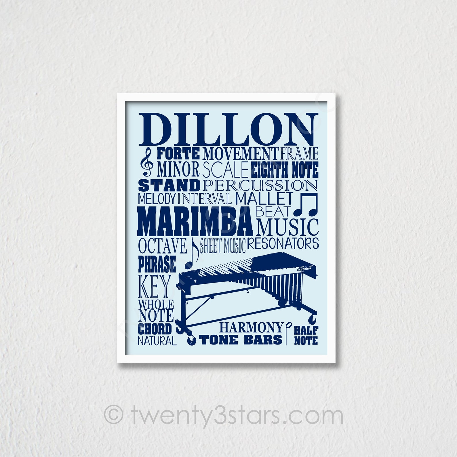 Marimba Typography Poster Marimba Gift Marimba Player Art - Etsy
